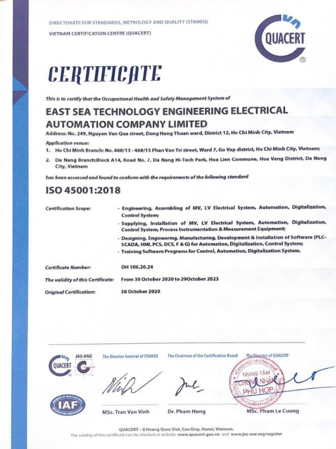 ESTEC QUALIFIED FOR ISO 45000